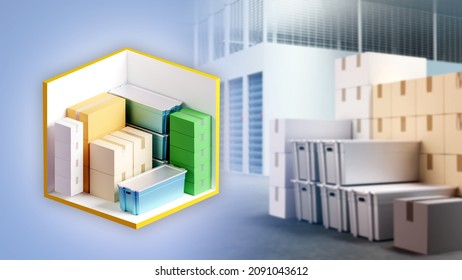 Demonstration Selfstorage Storage Cell Boxes Containers Stock ...