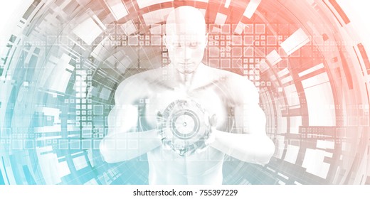 Science Futuristic Technology Concept Art 3d Stock Illustration 1085134079