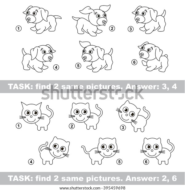 Design Different Color Equal Visual Game Stock Illustration 395459698