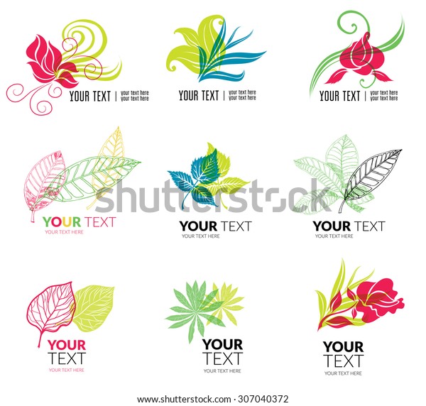 Design Elements Organic Natural Logos Stock Illustration 307040372 ...