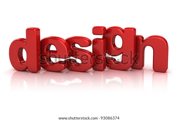 Design Text 3d Isolated Over White Stock Illustration 93086374 ...