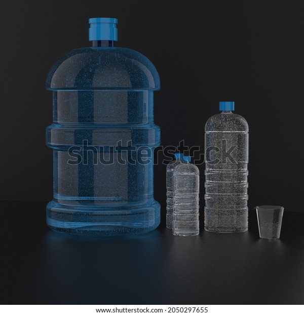 Design Watter Empty Plastic Bottles Realistic Stock Illustration ...