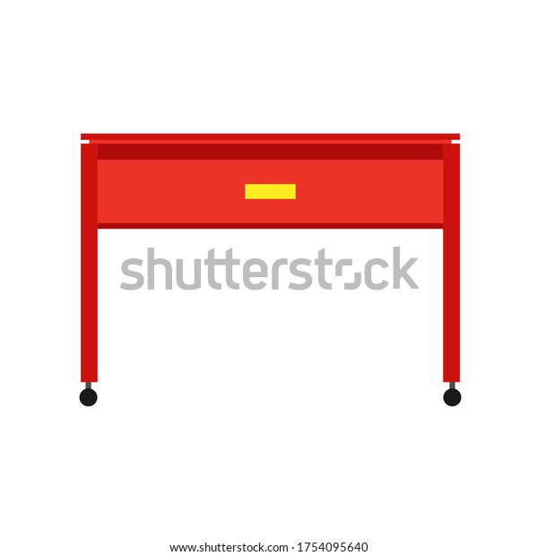 Desk Office Front View Table Business Stock Illustration 1754095640 ...