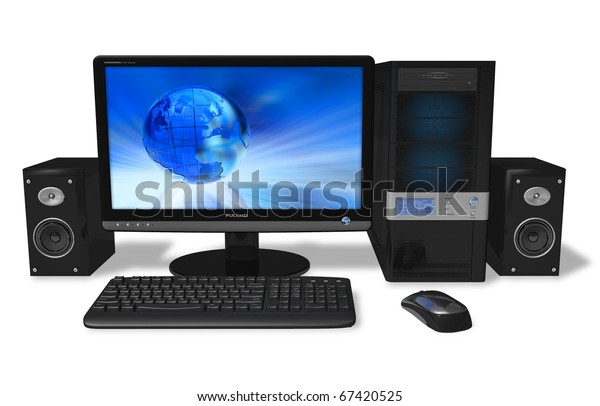 Desktop Pc Stock Illustration 67420525 | Shutterstock