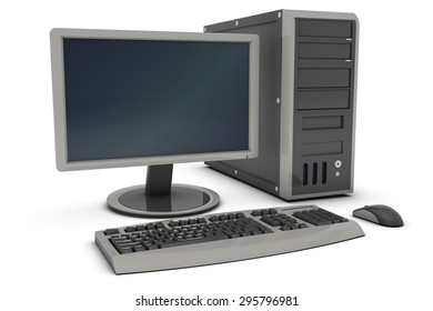Desktop Pc This Computer Generated 3d Stock Illustration 295796981 ...