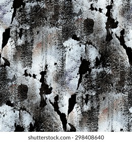 Destroyed Wall Rough Texture Seamless Pattern Stock Illustration 298408640