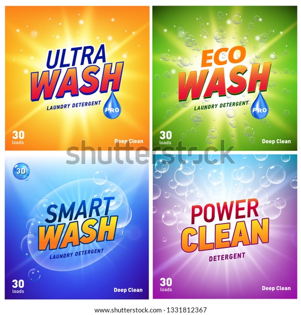 Detergent Packaging Concept Design Showing Eco Stok İllüstrasyon 1331812367