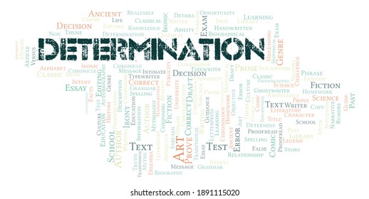 Determination Typography Word Cloud Create Text Stock Illustration ...