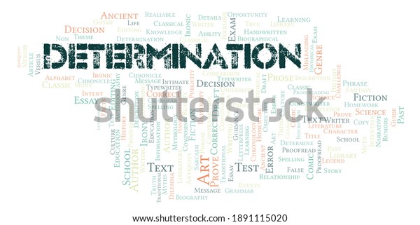 Determination Typography Word Cloud Create Text Stock Illustration ...