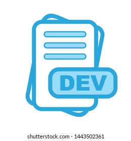 105 Dev file format icon Images, Stock Photos & Vectors | Shutterstock