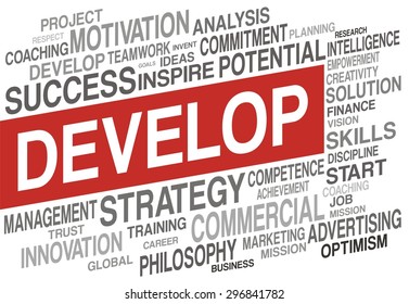 Develop Word Cloud Concept Stock Illustration 296841782
