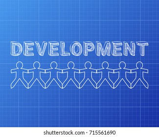 Development Text Hand Drawn Paper People: ภาพประกอบสต็อก 715561690 ...