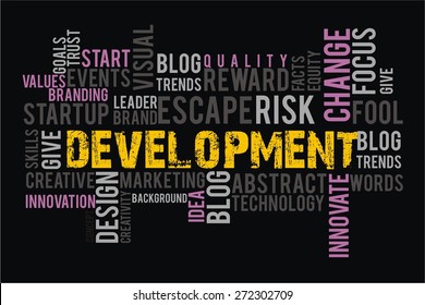 Teamwork Words Cloud Collage Black Background Stock Illustration 272303216