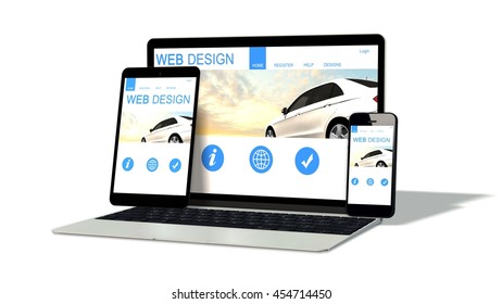 Devices Responsive Responsive Website Design Isolated Stock ...