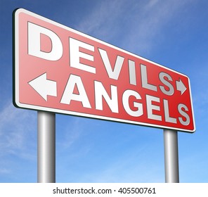 Devil Angel Good Evil Bad Heaven 스톡 일러스트 405500761 | Shutterstock