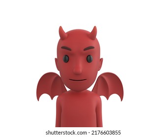 Devil Character Close Portrait 3d Rendering Stock Illustration ...