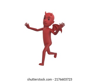 Devil Character Running Away 3d Rendering Stock Illustration 2176603723 ...