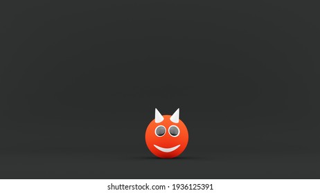 Devil Emoticons Face Expression 3d Illustration: ภาพประกอบสต็อก ...