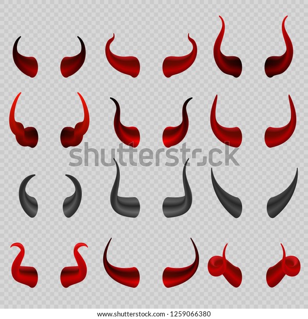 Devil Horns Collection Satan Hell Symbols Stock Illustration 1259066380 ...