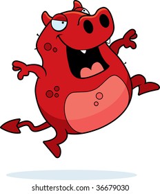 Illustration Cartoon Devil Flying Smiling Stock Vector (Royalty Free ...