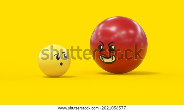 Devil Scaring Child Illustration 3d Rendering Stock Illustration ...