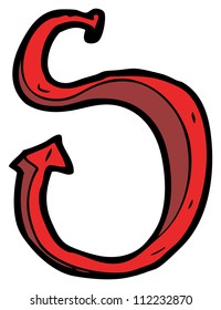 Devil Tail Letter S Stock Illustration 112232870 | Shutterstock