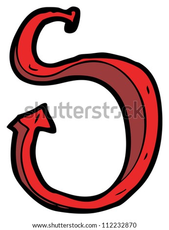Devil Tail Letter S Stock Illustration 112232870 - Shutterstock