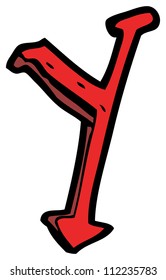 Devil Tail Letter Y Stock Illustration 112235783 | Shutterstock