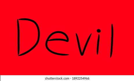 Devil Word Red Background Stock Illustration 1892254966 | Shutterstock