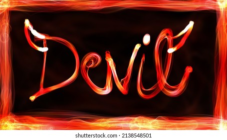 Devil Word Red Background Wallpaper Stock Illustration 2138548501 ...