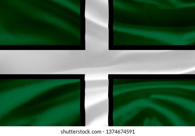 Devon Waving Flag Illustration Regions England Stock Illustration ...
