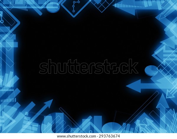 Diagram Chart Dark Background Frame Border Stock Illustration 293763674 ...