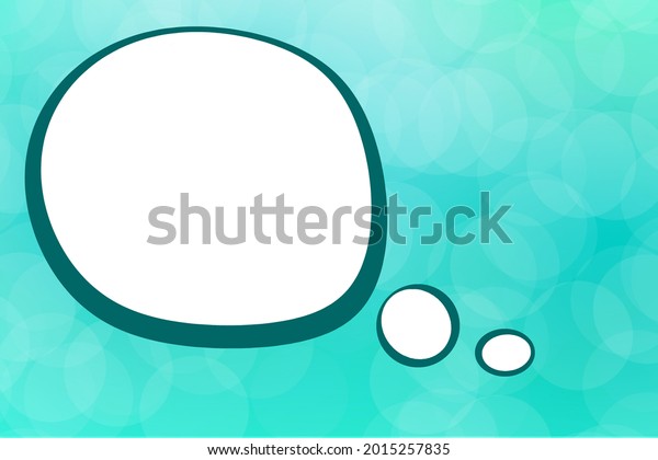 Dialogue Bubbles Square Dialog On Turquoise Stock Illustration ...