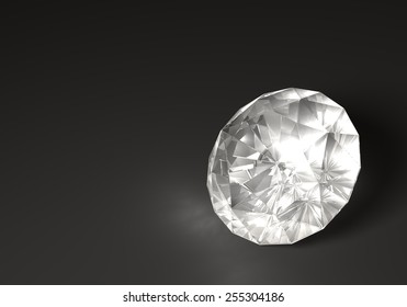 Round Brilliant Cut Diamond On White Stock Illustration 1712204065 ...