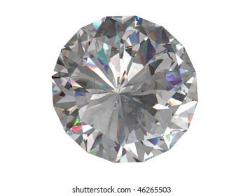Realistic Cut Diamond Top View Caustic Stock Illustration 1756391999