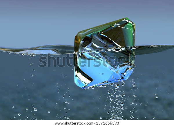 Diamond Boiling Water 3d Render Jewel Stock Illustration 1371656393 ...