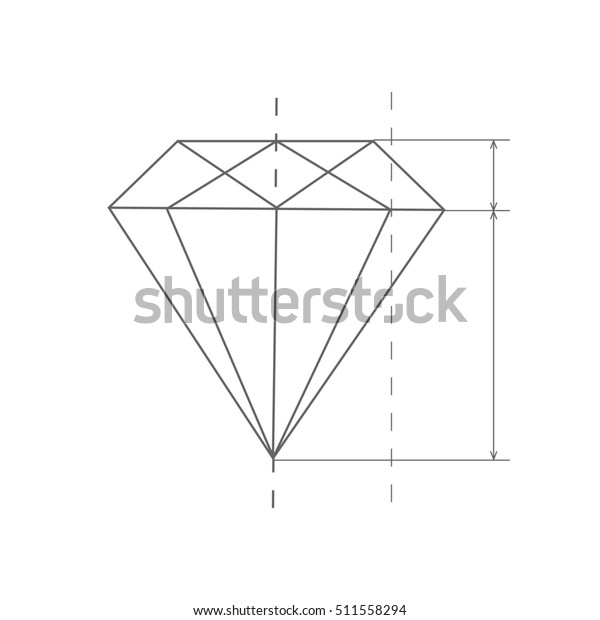 Diamond Graphic Scheme Diamond Shape Blueprint Stock Illustration ...