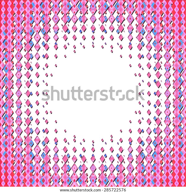 Diamond Pattern Card Design Pink Blue Stock Illustration 285722576 ...
