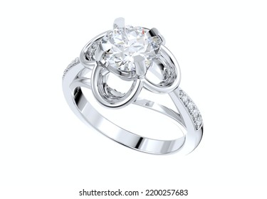 Diamond Ring Design 3d Rendering Stock Illustration 2200257683 ...