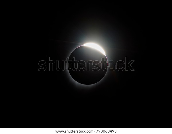 Diamond Ring During Total Solar Eclipse Stock Illustration 793068493