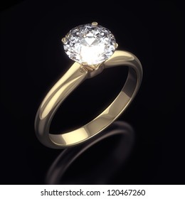 Diamond Ring Isolated Clipping Path Stock Illustration 120467260