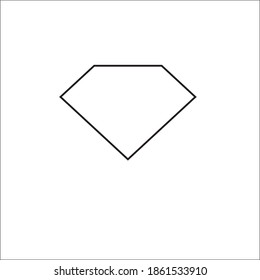 Diamond Shape Basic Illustration On White Stock Illustration 1861533910 ...