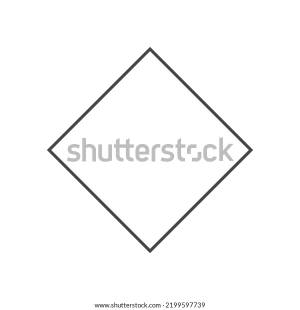 Diamond Shape Label Icon Isolated Flat Stock Illustration 2199597739 ...