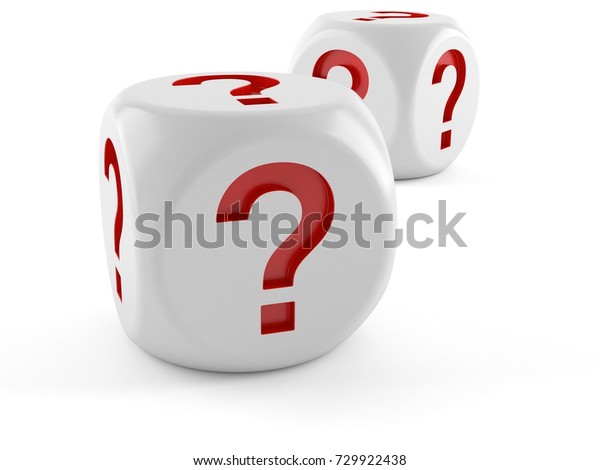 Dice Question Marks Isolated On White Stock Illustration 729922438 ...