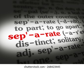 Dictionary Definition Word Separate Stock Illustration 268423445