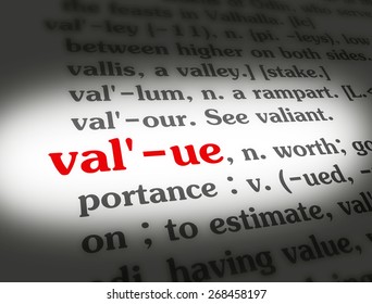 Dictionary Definition Word Value: ภาพประกอบสต็อก 268458197 | Shutterstock