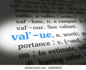 Dictionary Definition Word Value: ภาพประกอบสต็อก 268458197 | Shutterstock