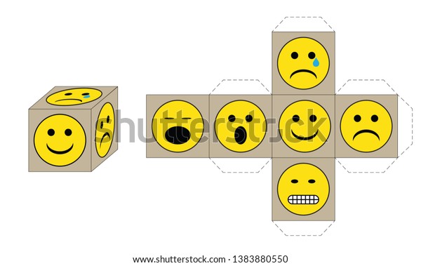 Die Build Emoticon Faces Stock Illustration 1383880550 | Shutterstock