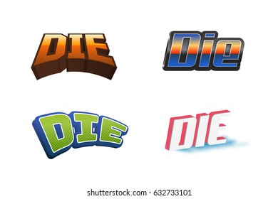Die Text Title Headline 3d Fancy Stock Illustration 632733101 ...