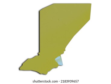 Diffa Region Niger Map Shaded Relief Stock Illustration 2183939657 ...
